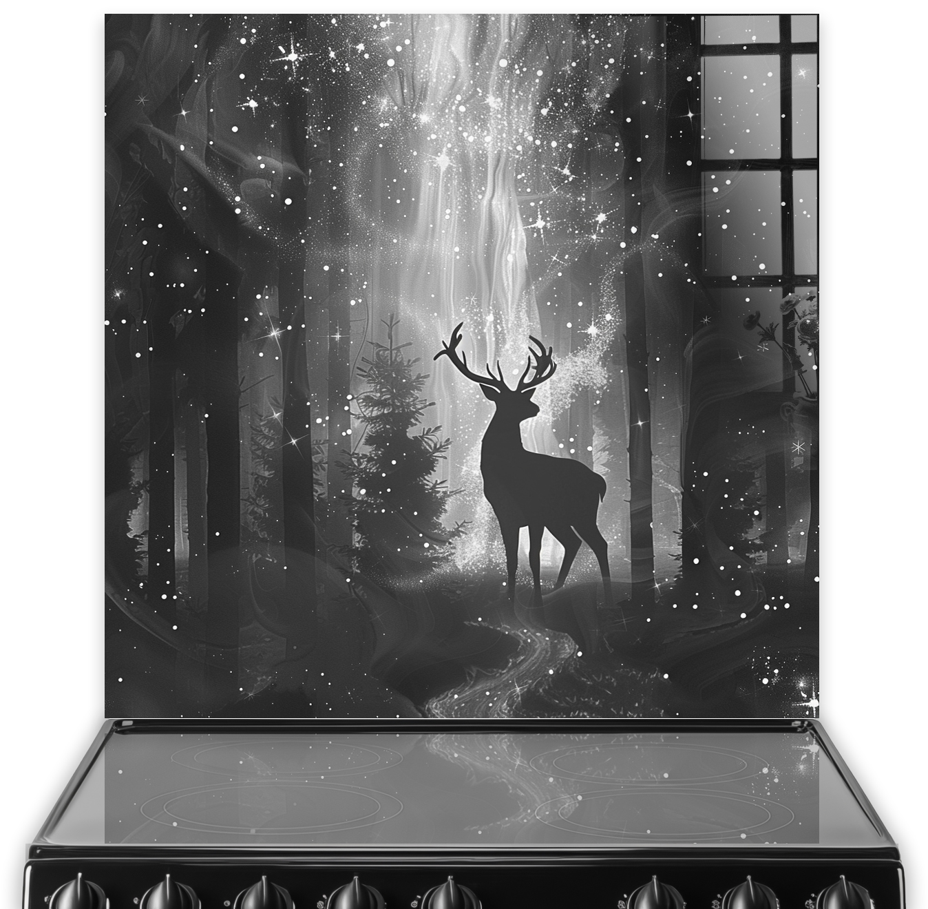 Ethereal Forest Stag Printed Splashback | VividSplashbacks