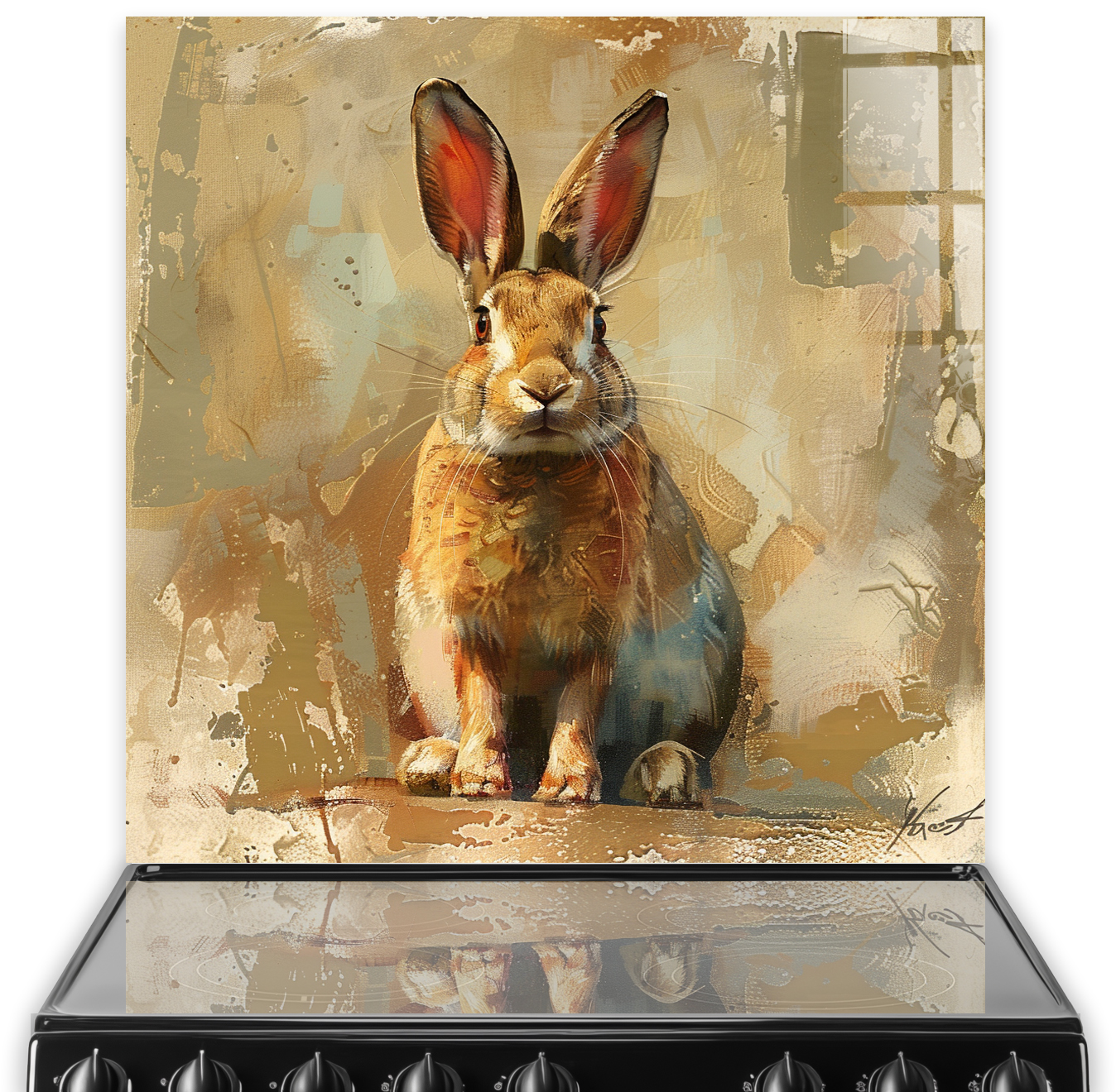 Warm Hare Printed Splashback | VividSplashbacks