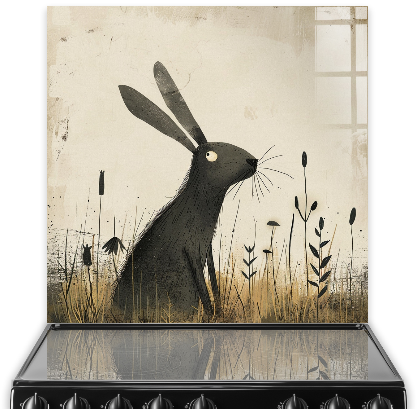 Whimsical Hare Splendour Printed Splashback | VividSplashbacks