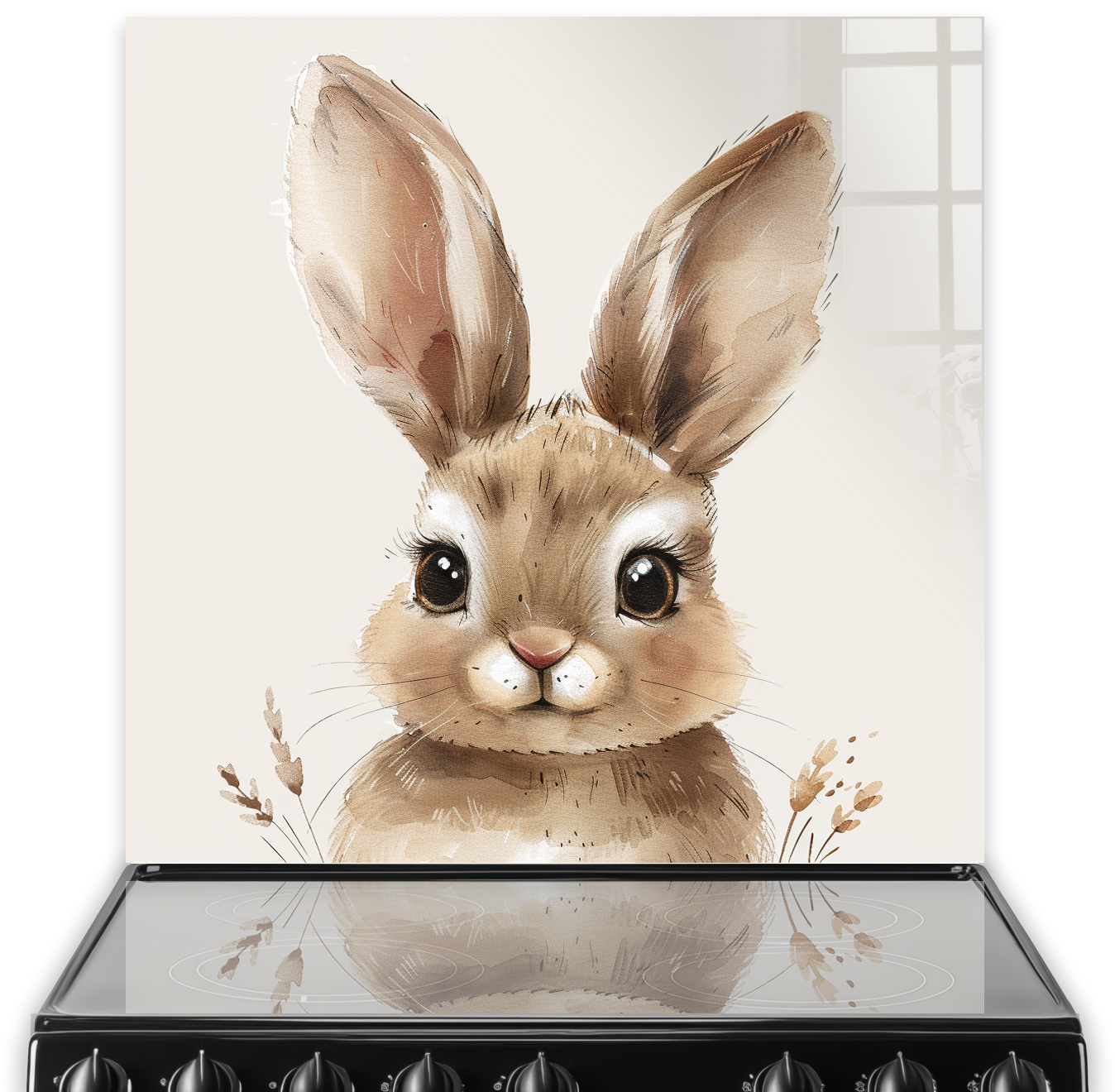 Thistle the Hare Printed Splashback | VividSplashbacks