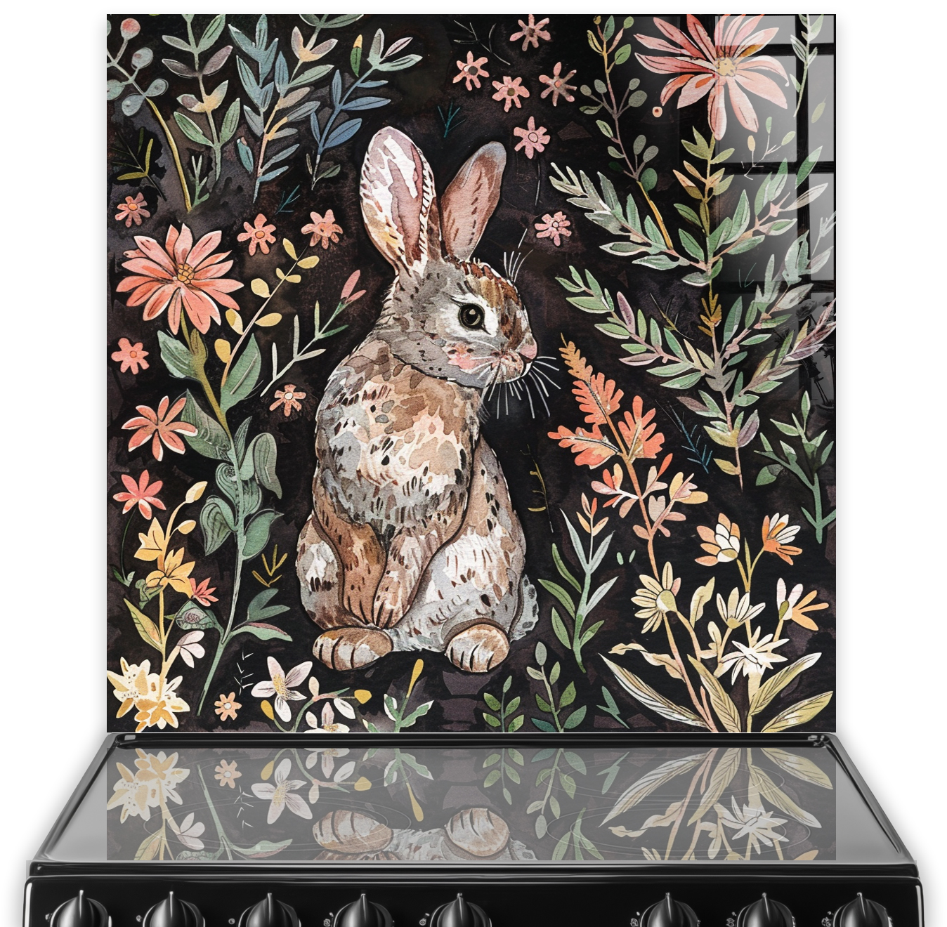 Flora Hare Printed Splashback | VividSplashbacks