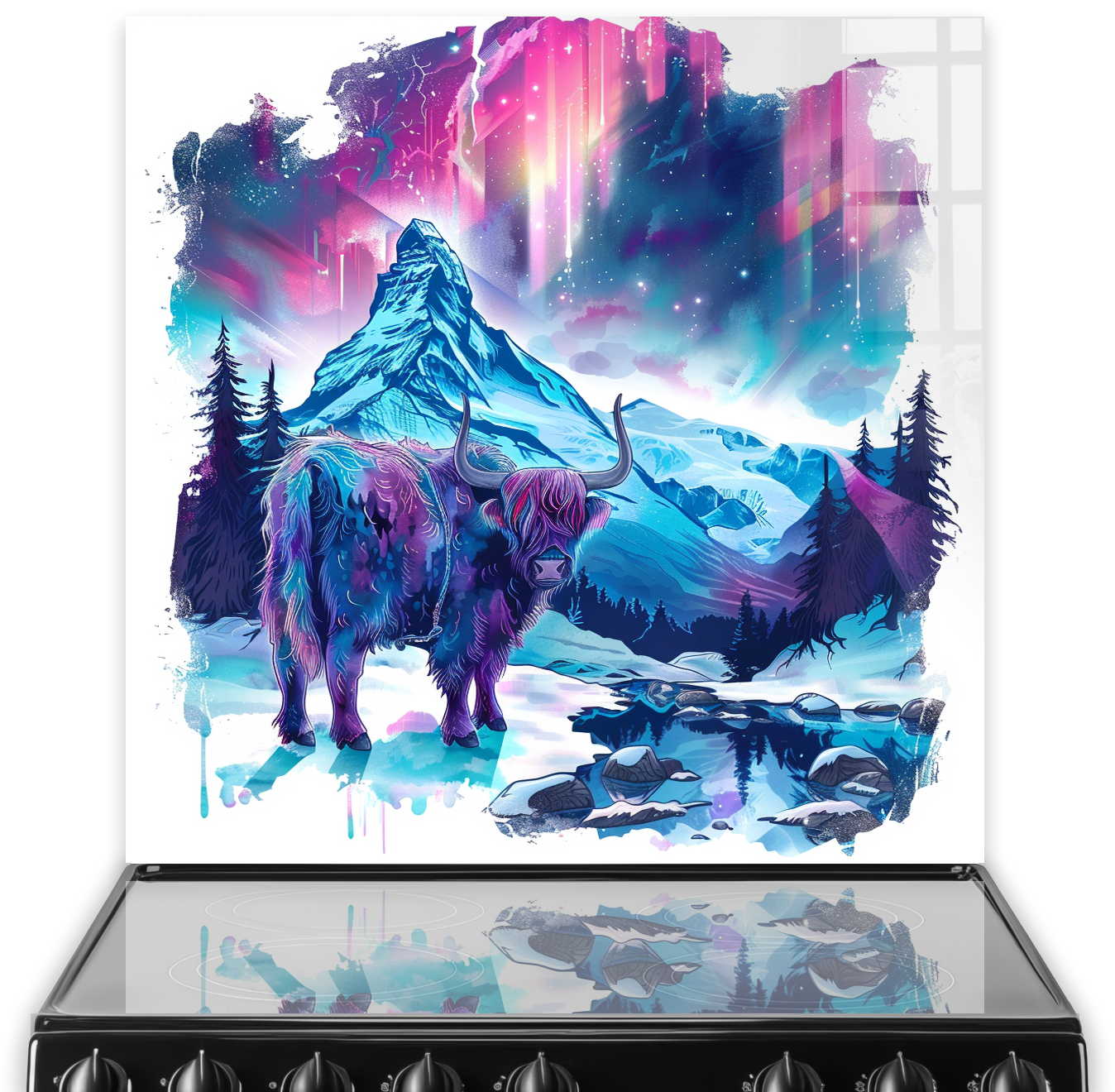 Northern Lights Highland Printed Splashback | VividSplashbacks