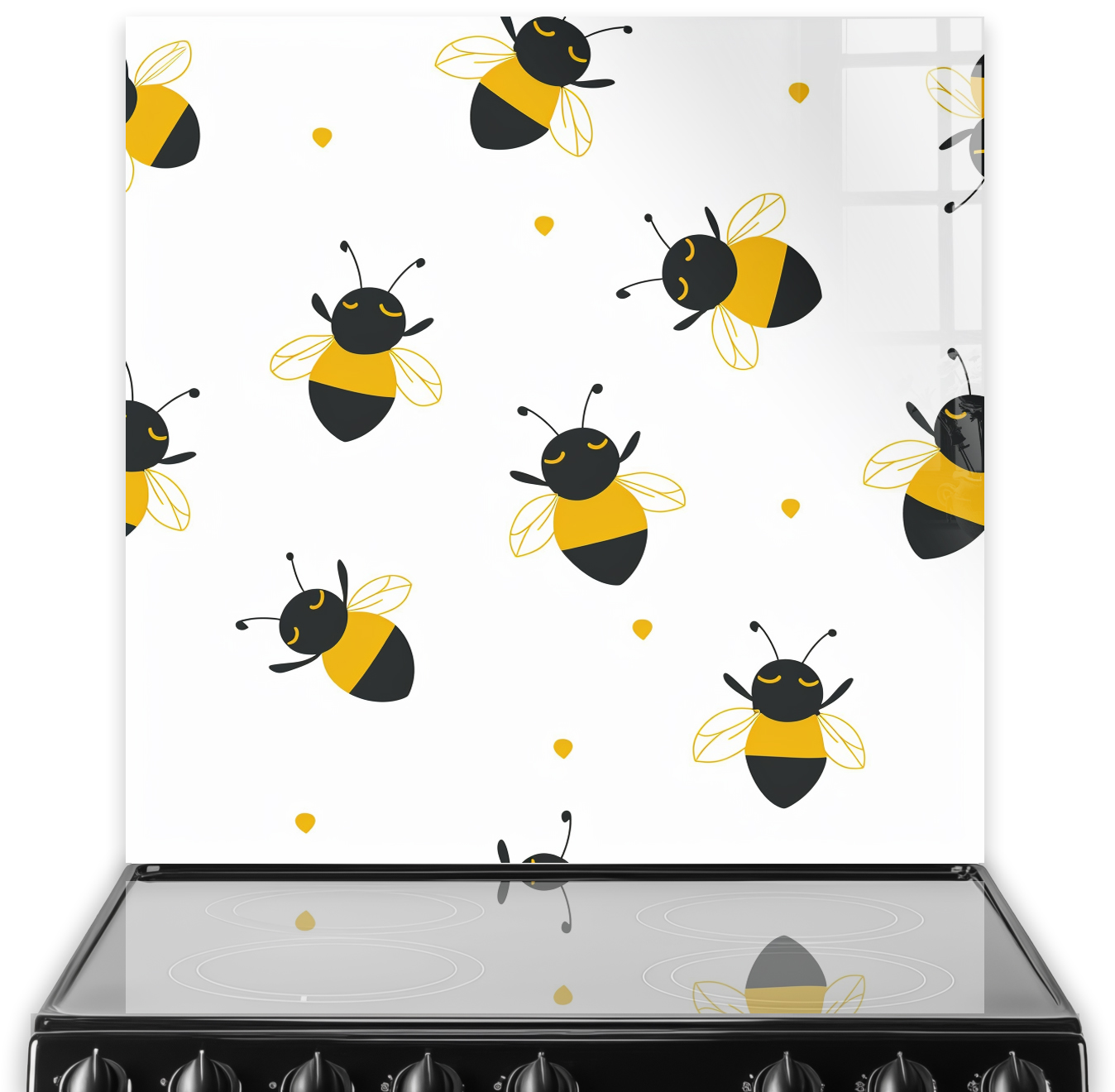 Buzzy Bee Pattern Printed Splashback | VividSplashbacks