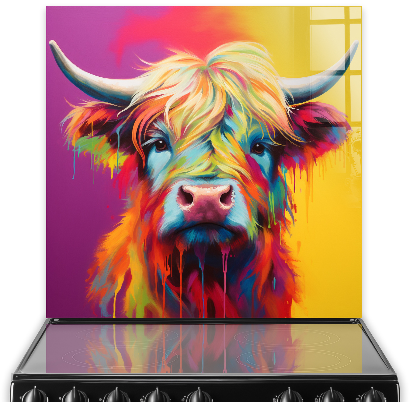 Vibrant Highland Stare Printed Splashback | VividSplashbacks