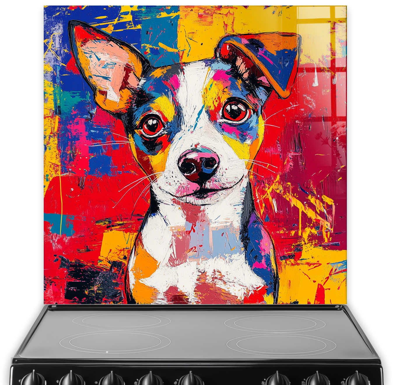 Jack Russell Terrier Graffiti Printed Splashback | VividSplashbacks