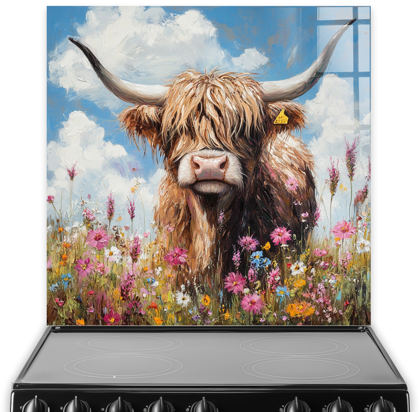 Fluffernutter Cow Bliss Printed Splashback | VividSplashbacks