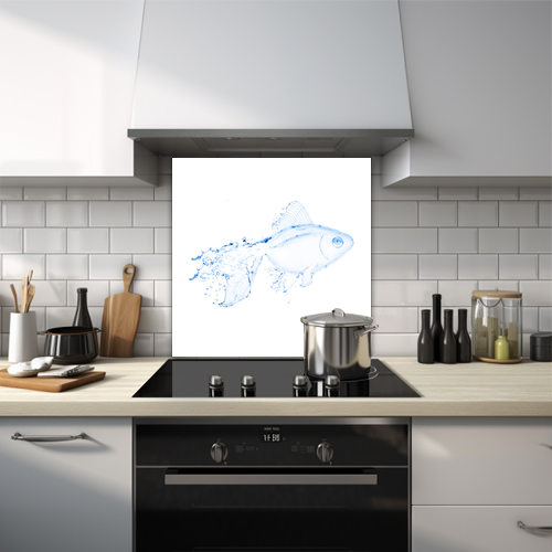 Fish Water Illusion Printed Splashback | VividSplashbacks