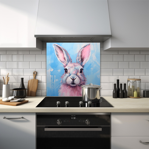 Pastel Hare Printed Splashback | VividSplashbacks