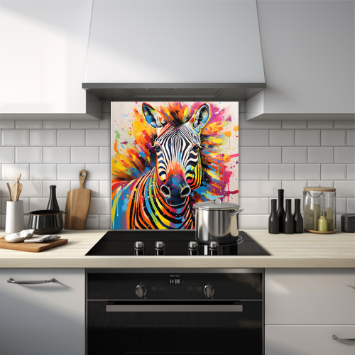 Zebra Zenith Printed Splashback | VividSplashbacks