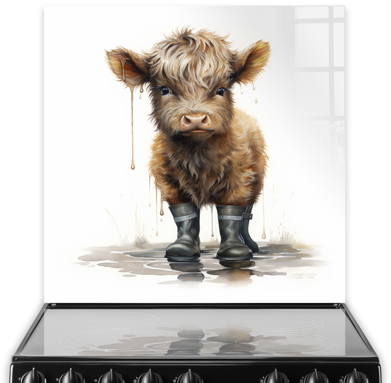 Skye Highland Cow Printed Splashback | VividSplashbacks