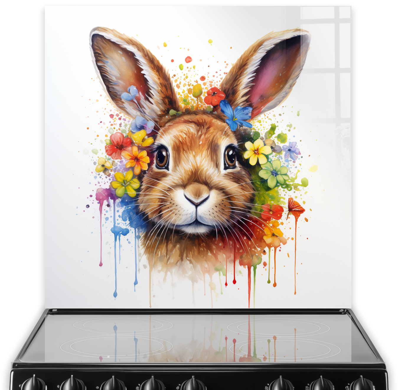Flossie the Hare Printed Splashback | VividSplashbacks