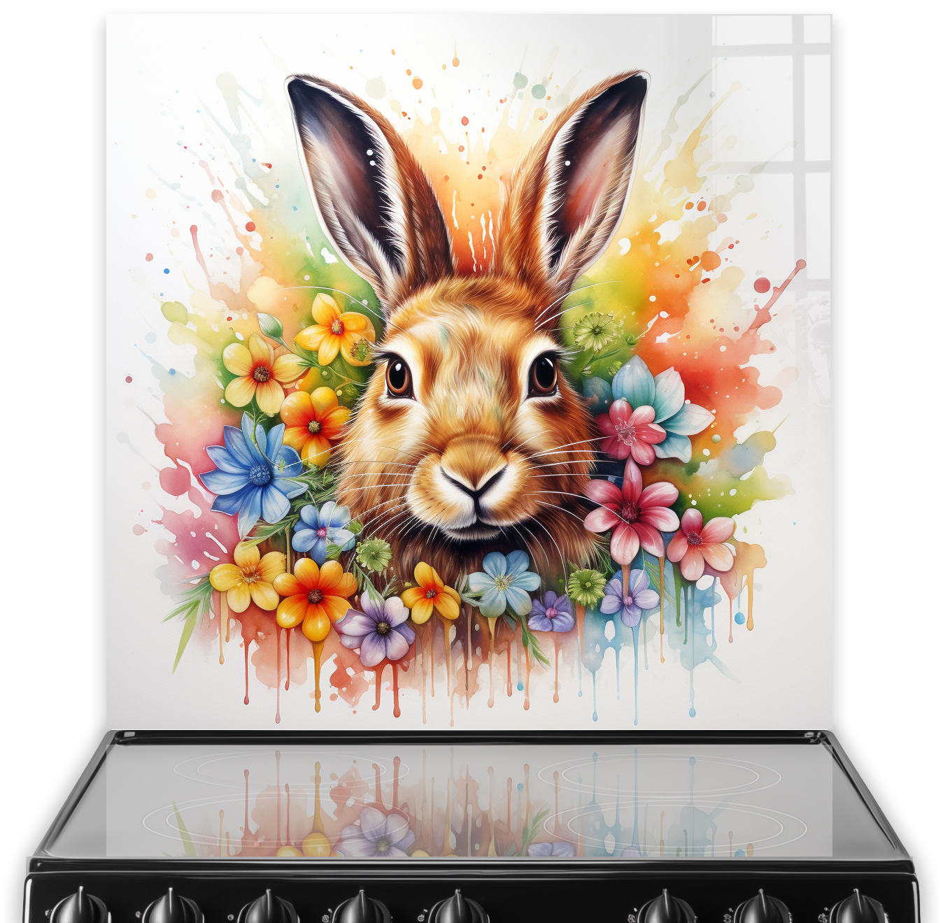 Jessica the Hare Printed Splashback | VividSplashbacks