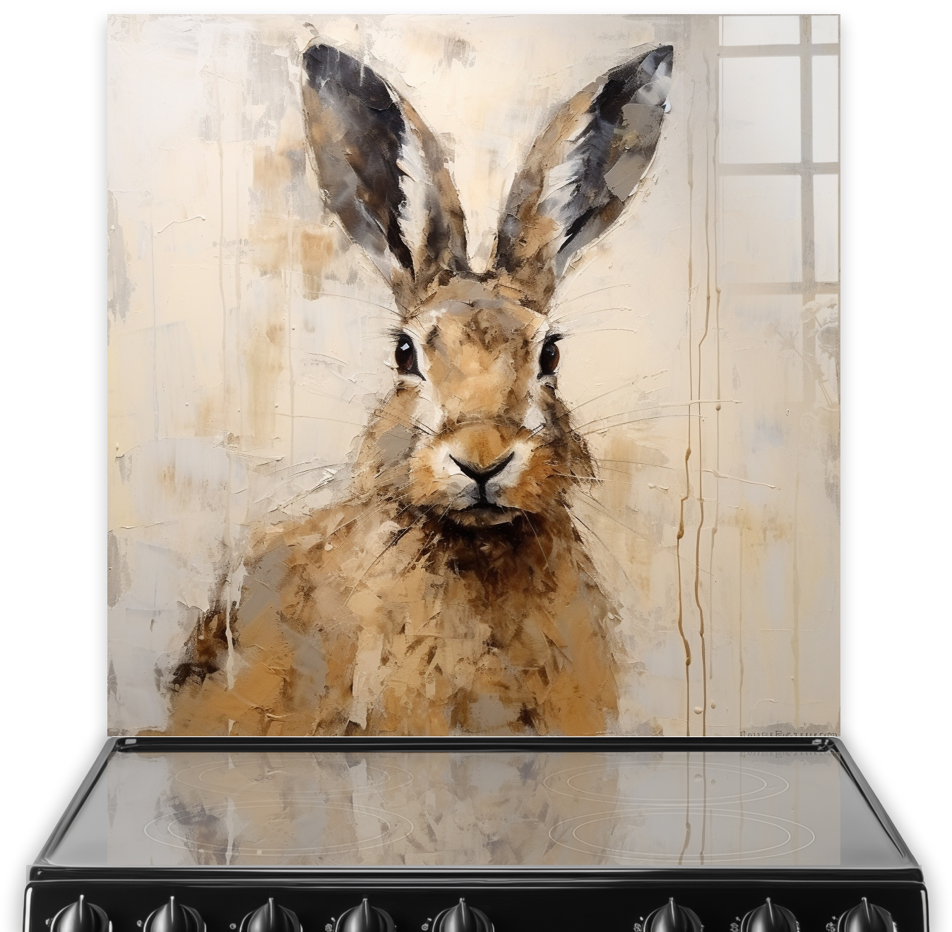 Oreo the Hare Printed Splashback | VividSplashbacks