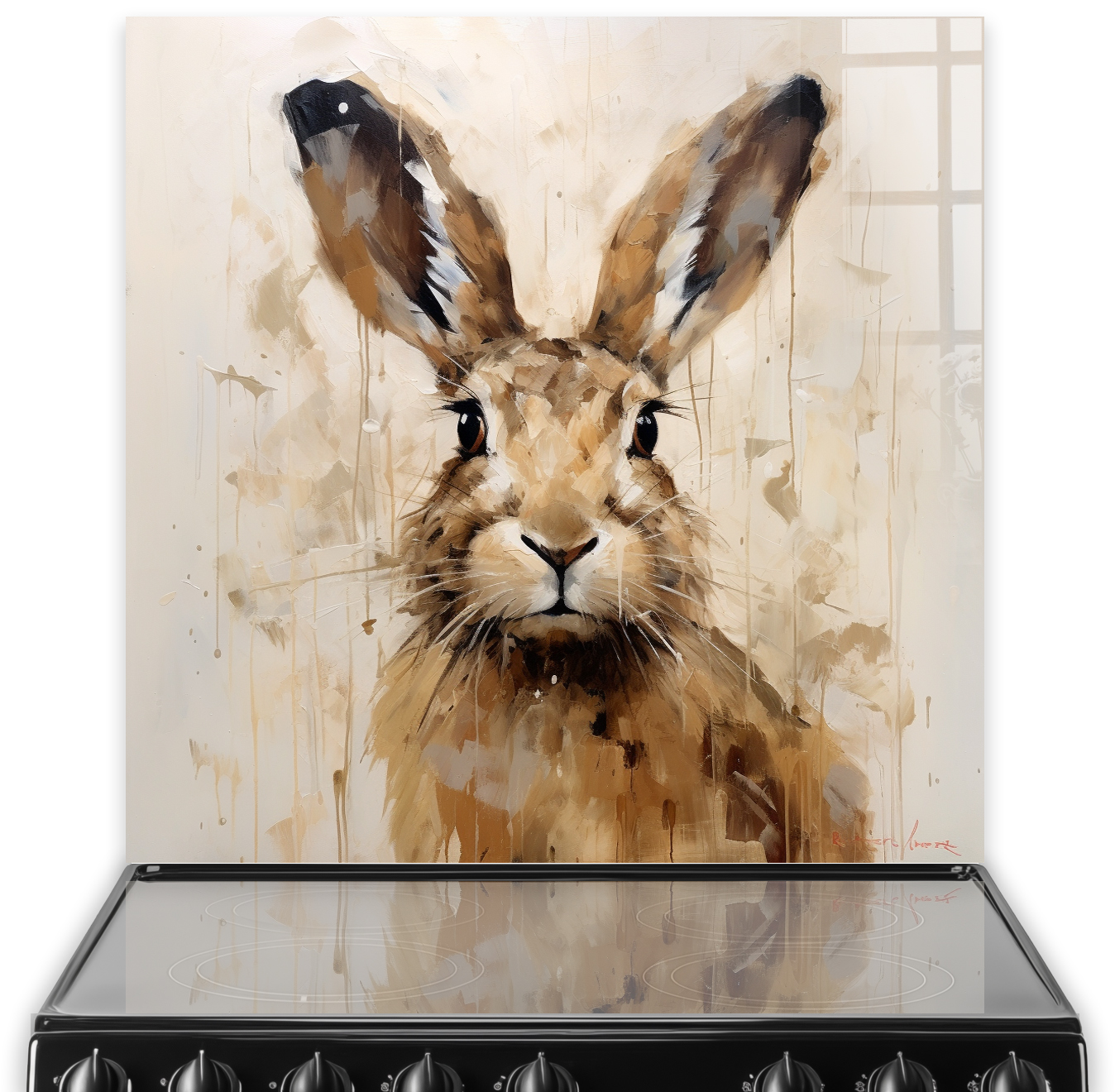 Bruno the Hare Printed Splashback | VividSplashbacks