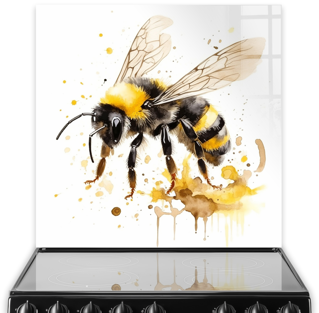 Bee Splash Printed Splashback | VividSplashbacks