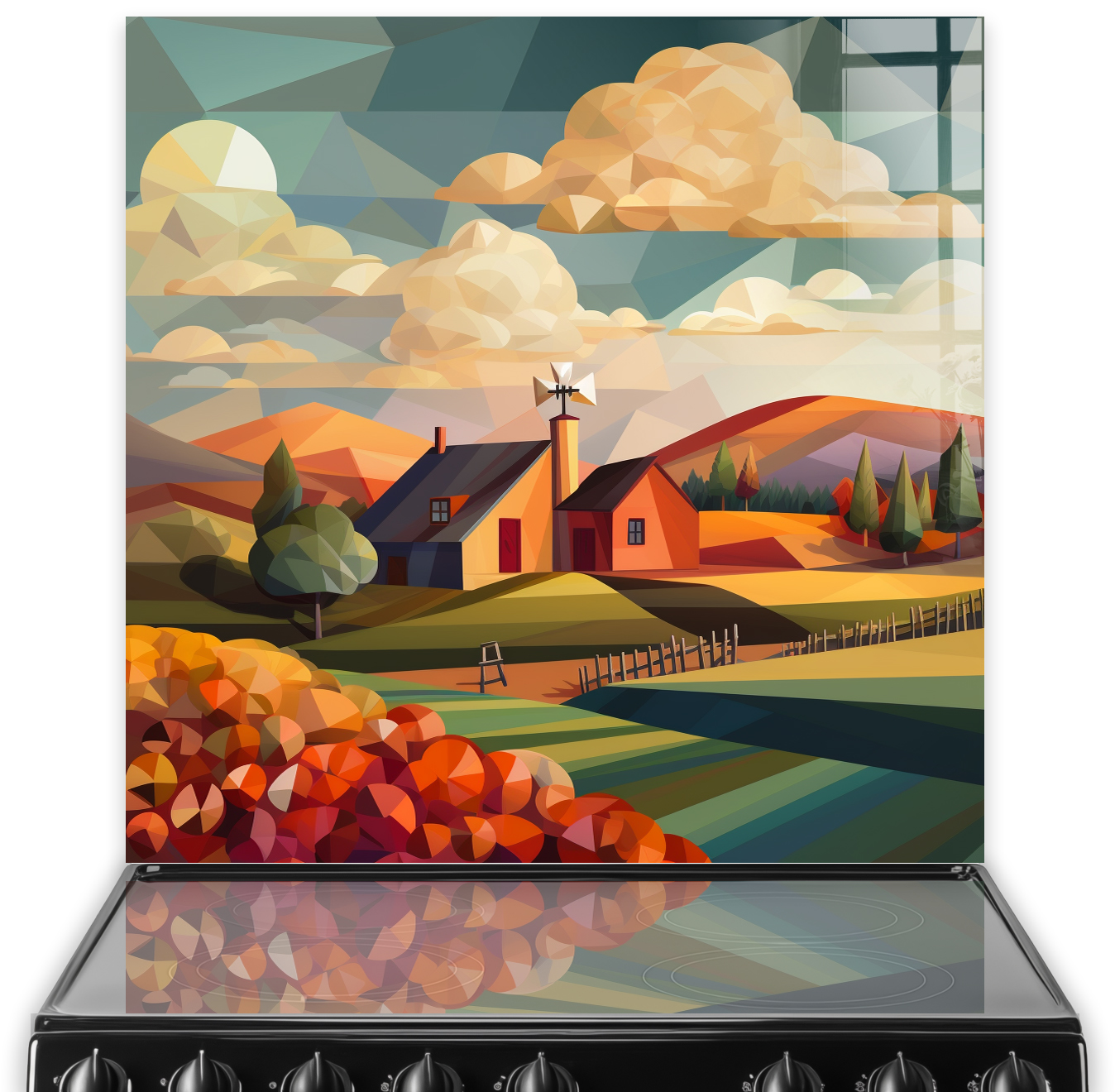 Cubist Farm Splendour Printed Splashback | VividSplashbacks