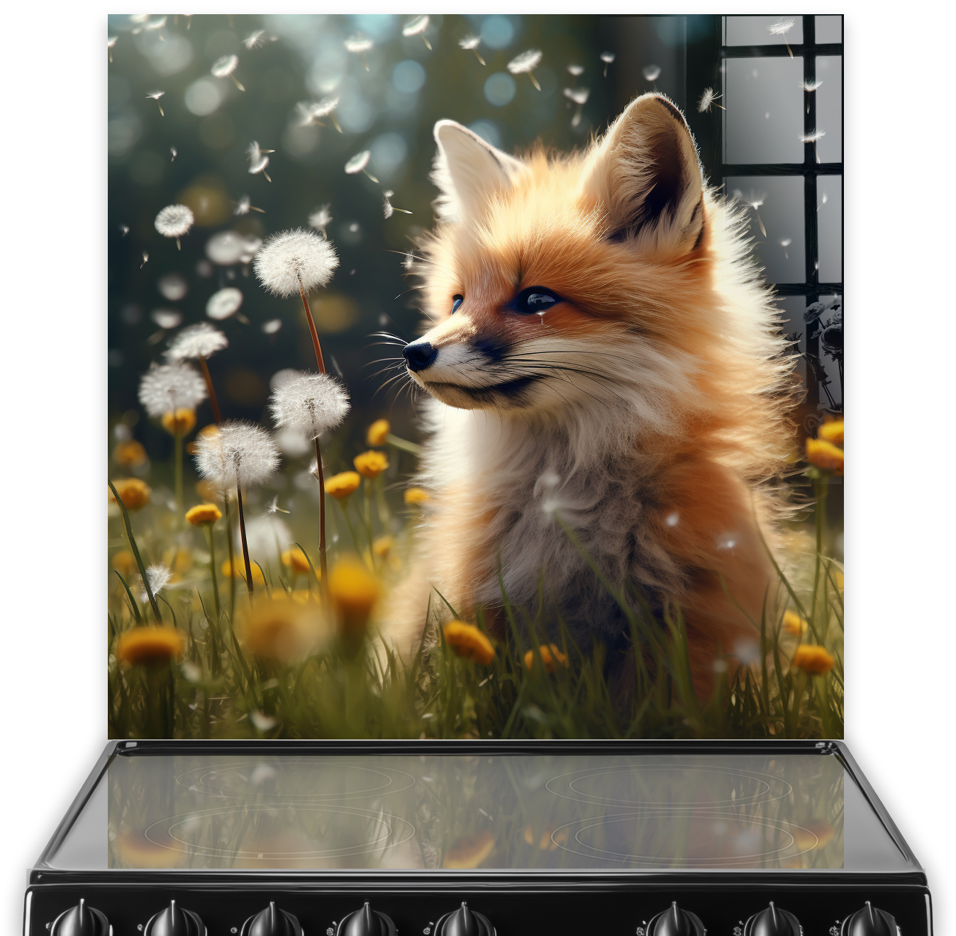 Enchanted Fox Meadow Printed Splashback | VividSplashbacks