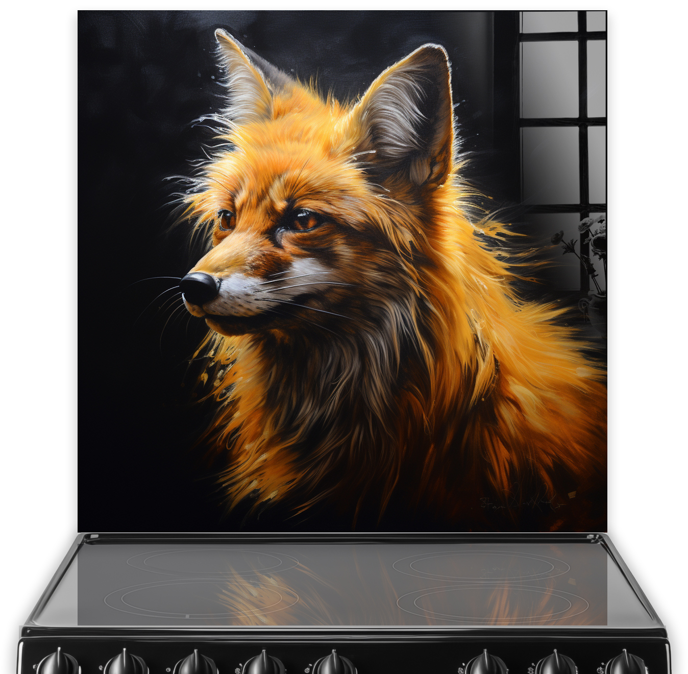Majestic Fox Illustration Printed Splashback | VividSplashbacks