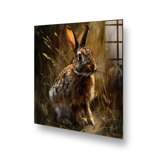 Rustic Hare Printed Splashback | VividSplashbacks