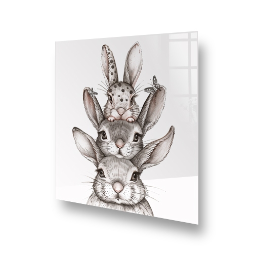 Towering Hare Trio Printed Splashback | VividSplashbacks