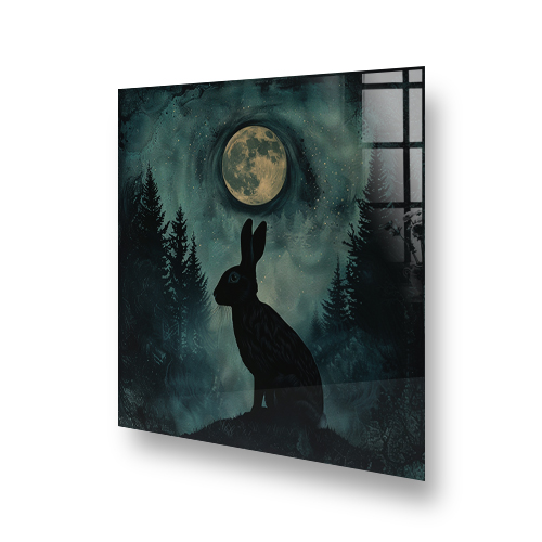 Mystical Moonlit Hare Printed Splashback | VividSplashbacks