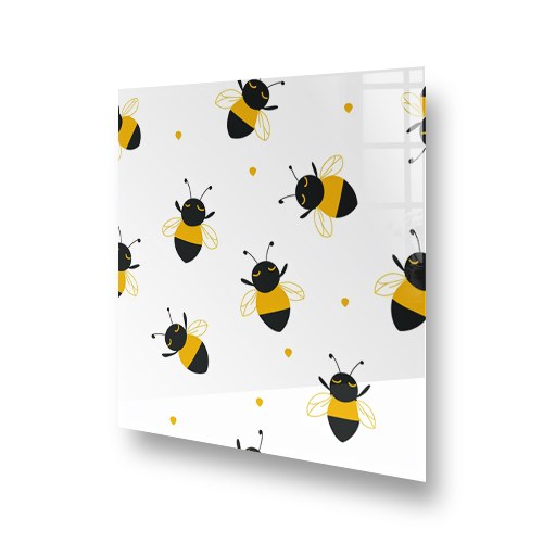 Buzzy Bee Pattern Printed Splashback | VividSplashbacks