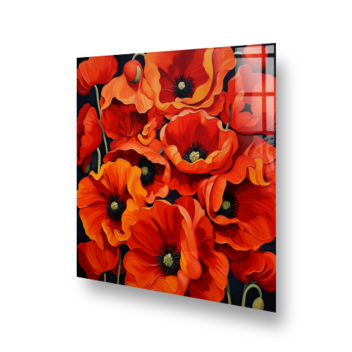 Vivid Poppy Display Printed Splashback | VividSplashbacks