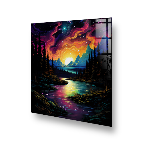 Psychedelic Northern Lights Printed Splashback | VividSplashbacks