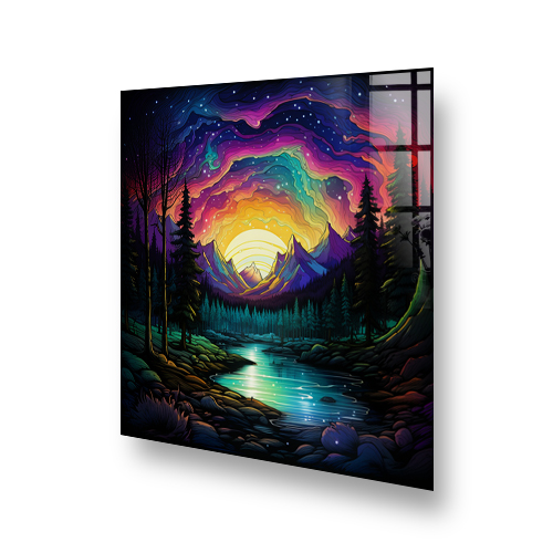 Psychedelic Aurora Artistry Printed Splashback | VividSplashbacks