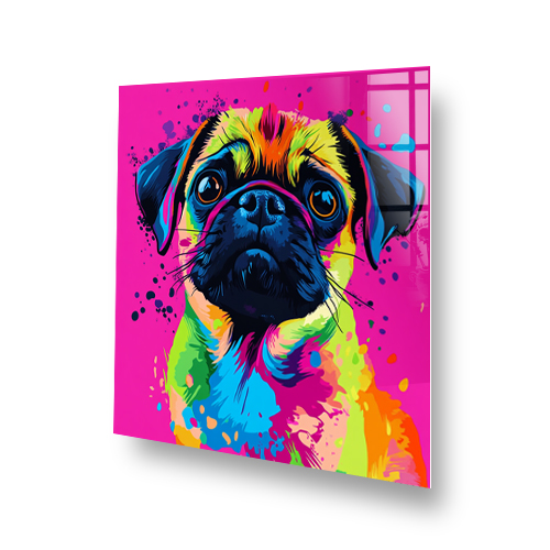 Vibrant Graffiti Pug Art Printed Splashback | VividSplashbacks