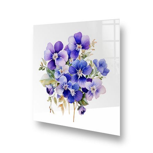 Violet Blossom Printed Splashback | VividSplashbacks